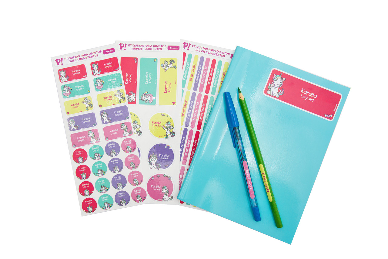 Etiquetas escolares personalizadas 5 tipos para la vuelta al cole